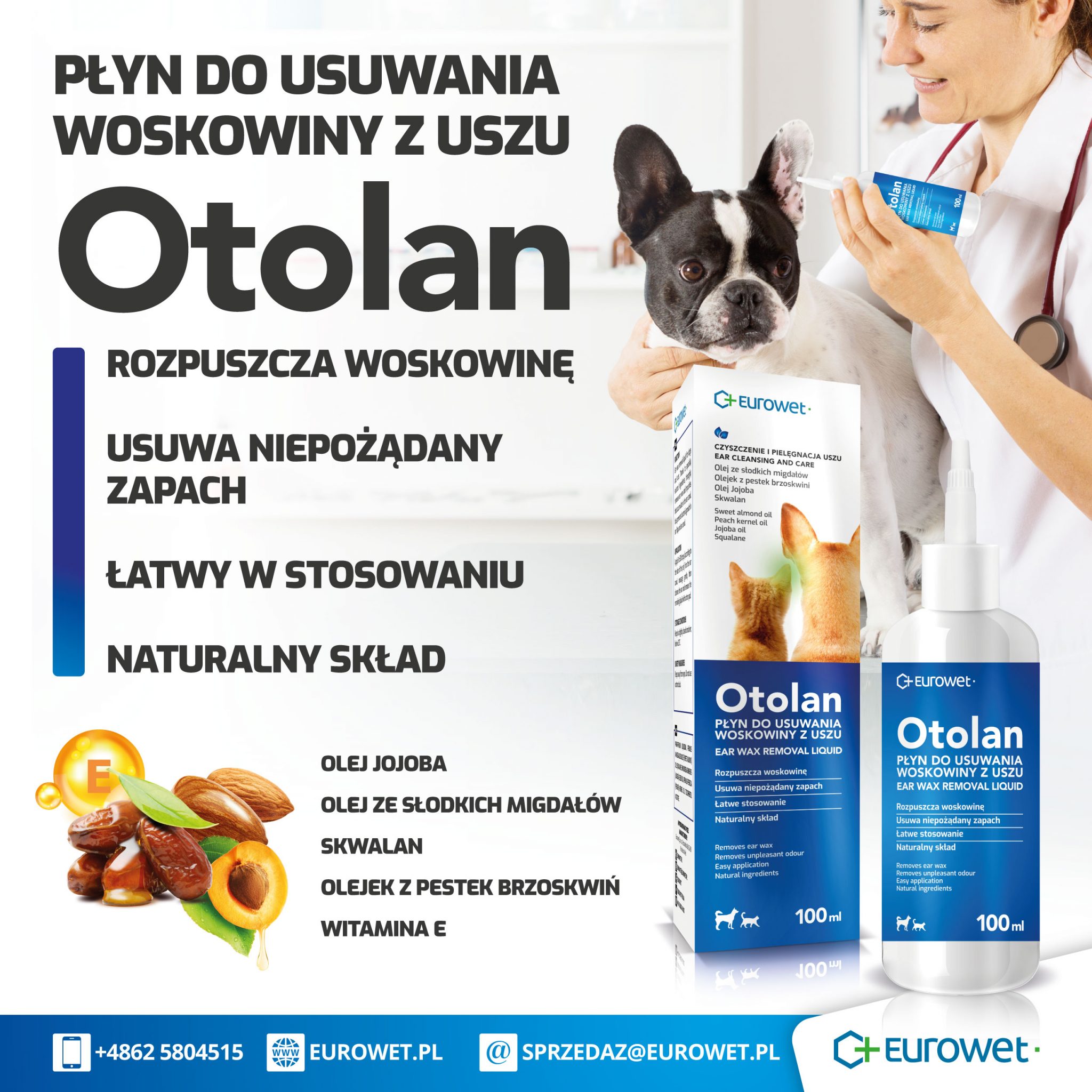 OTOLAN higiena uszu dla psów i kotów NOWOŚĆ | EUROWET - EUROWET